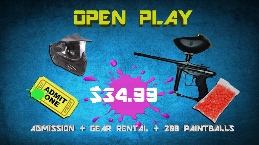PRICES FOR AXE THROWING, GELLYBALL, NERF, AND PAINTBALL