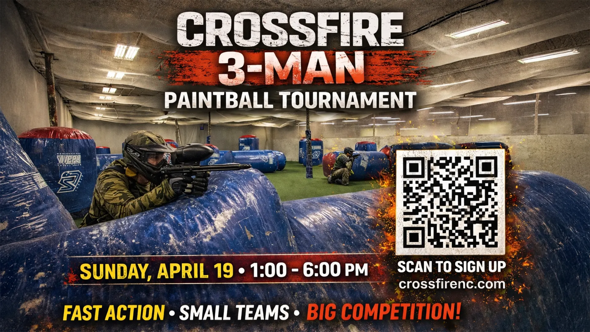 Crossfire 3-man Team Paintball Tournament Wilmington, NC